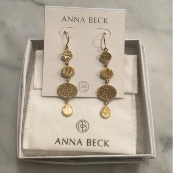 Anna Beck | Jewelry | Anna Beck Gold Drop Earrings | Poshmark